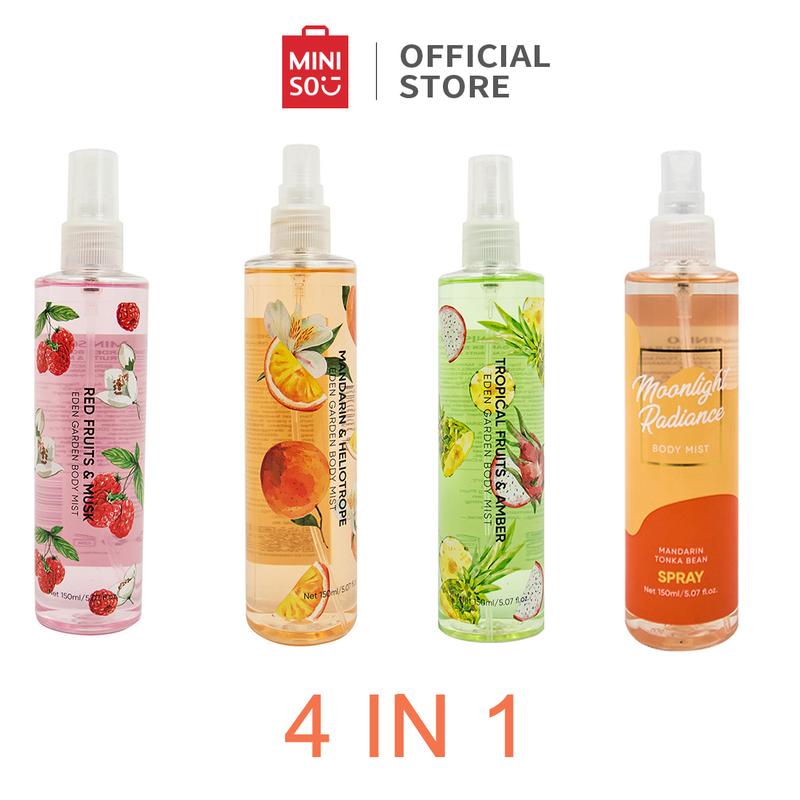 【4 IN 1 BUNDLE】 MINISO Body Mist 150ml fragrance spray tahan lama Natu ...