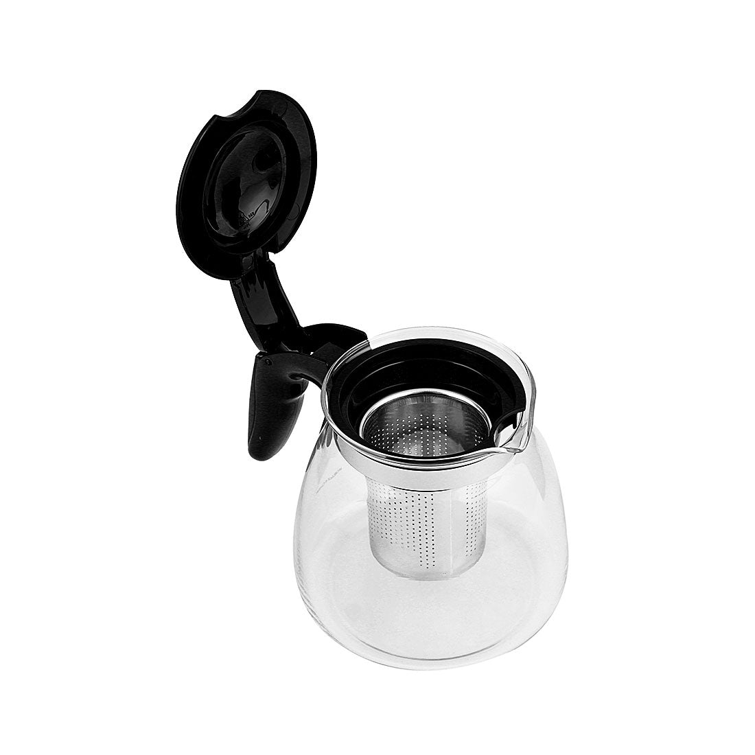 MINISO Teko Kaca 900ml Tahan Panas Kaca Teh Saringan Teapot Tea Pot ...