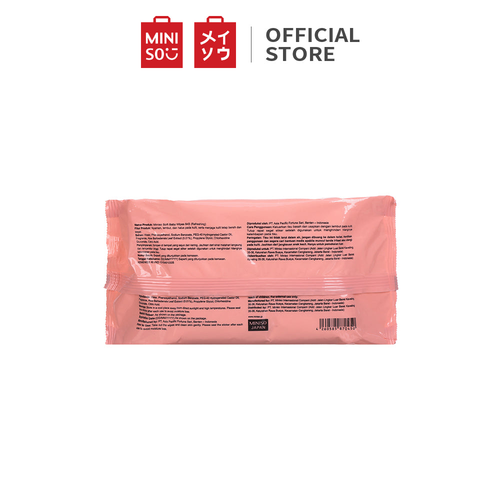 Miniso Official Soft smooth Baby Wipes 84S for hands and baby skin ...